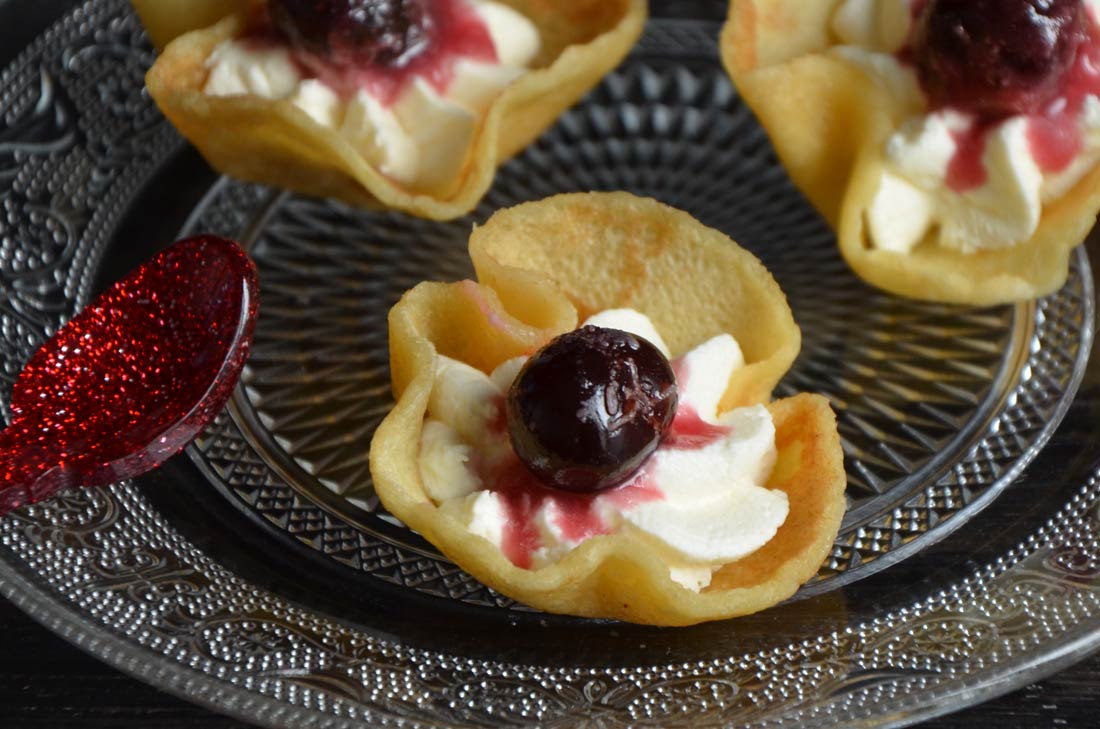 Cherry & Cream Crêpe Cups – Flipcrêpes